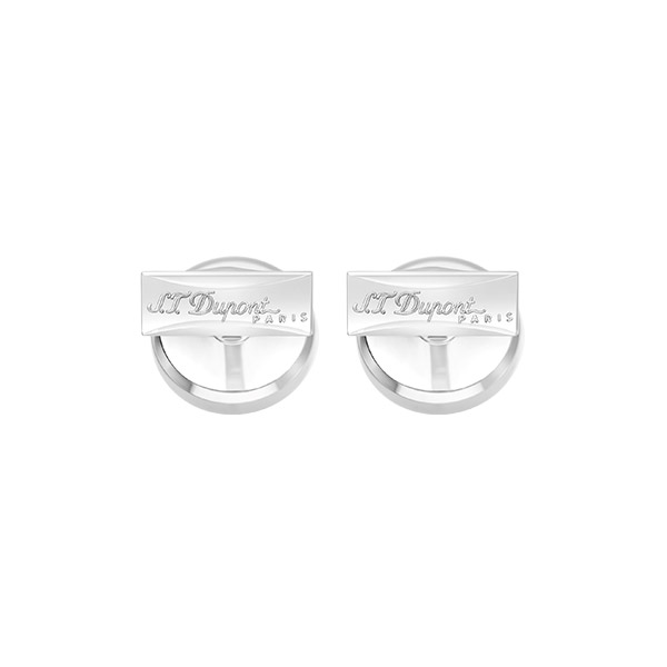 Cufflink Chrome Blue | Maison Cadrans